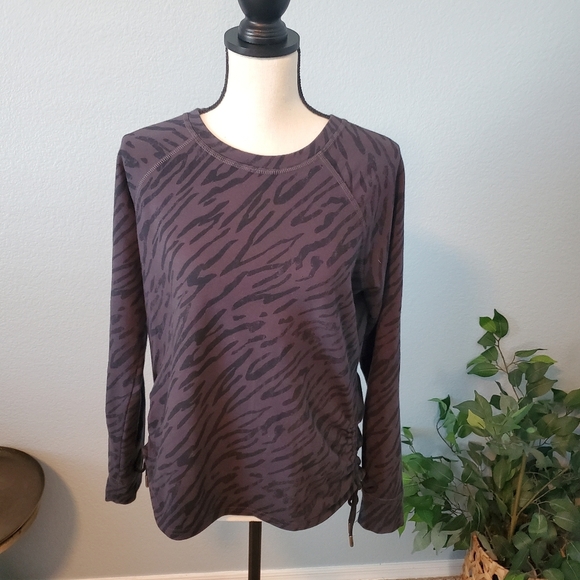 Pact | Tops | Pact Zebra Cinch Side Pullover Womens Size Medium | Poshmark